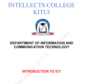 Introduction to ICT Pdf notes - pdf notes