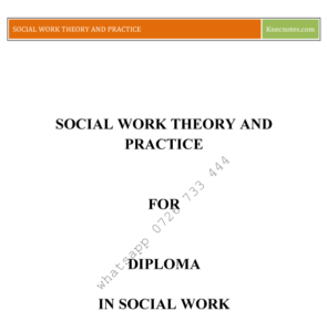 Social Work Theory and Practice pdf KNEC notes - pdf notes