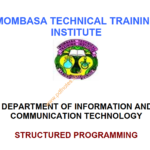 Visual Programming PDF KNEC notes - pdf notes