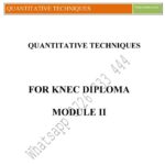 Quantitative Techniques(QT) notes KNEC Diploma - pdf notes