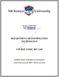Fundamental of Internet notes - pdf notes