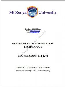 Fundamental of Internet notes - pdf notes