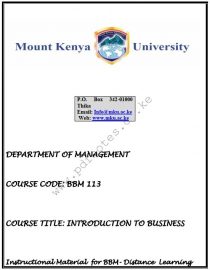Introduction to Business notes - pdf notes