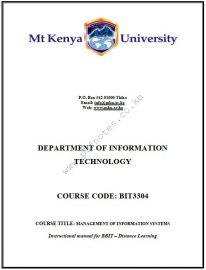 Management of Information Systems Pdf notes - pdf notes