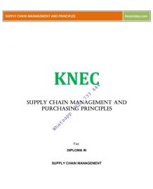Supply Chain Management and Purchasing Principles Pdf notes - pdf notes