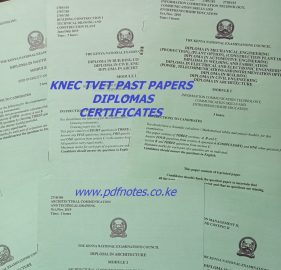 KNEC TVET Past Papers - pdf notes