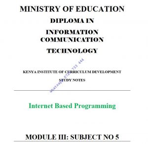 Internet Based Programming (IBP) pdf KNEC notes - pdf notes