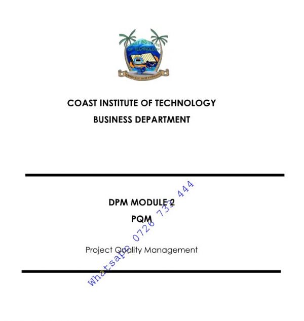 Project Quality Management KNEC Pdf Notes Pdf Ebooks
