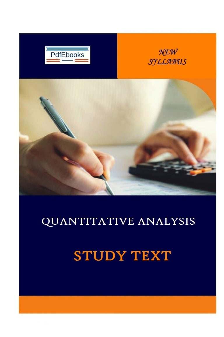 CIFA Quantitative Analysis Study text pdf notes - pdf notes