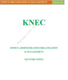 Office Organization and Management Pdf notes (OOAM) - pdf notes