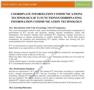 Coordinating Information Communication Technology(CICT) Learning Guide ...