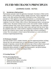 Fluid Mechanic Principles Pdf Notes TVET CDACC level 6 CBET - pdf notes