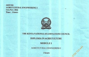 Agricultural Engineering I Past Papers - pdf notes