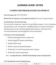 Develop Computer Program Pdf notes Level 5 TVET CDACC CBET - pdf notes