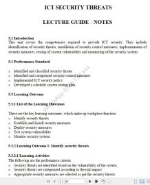 Control ICT Security Threats Pdf notes Level 6 TVET CDACC CBET - pdf notes
