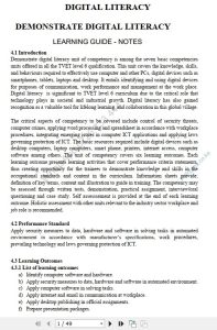 Digital Literacy Pdf Lecture notes TVET CDACC Level 6 CBET - pdf notes