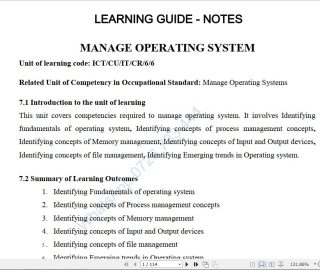 Manage Operating System Pdf notes Level 5 TVET CDACC CBET - pdf notes