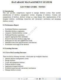 Manage Database Systems Pdf notes TVET CDACC Level 6 CBET - pdf notes