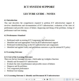 Provide ICT System Support Pdf notes TVET CDACC Level 6 CBET - pdf notes