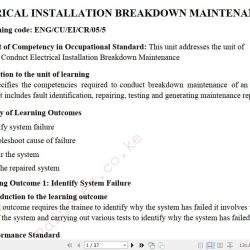 Electrical Principles Pdf notes TVET CDACC Level 5 CBET - Pdf Ebooks