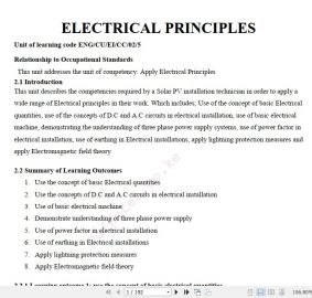 Electrical Principles Pdf notes TVET CDACC Level 5 CBET - pdf notes
