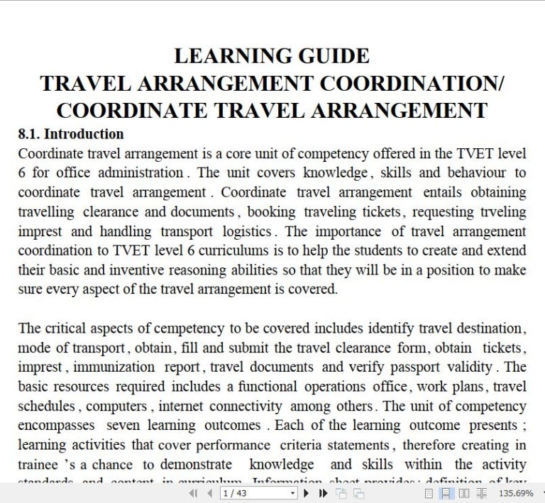 Travel Arrangement Coordination/Coordinate Travel Arrangement Learning ...