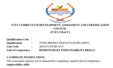 Employability skills - Past paperwork Questions and Answers TVET CDACC ...