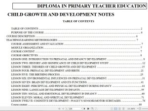 Child Growth and Development Notes - DPTE - pdf notes