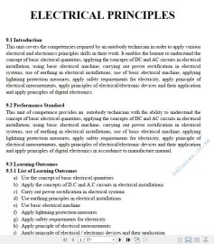 Electrical and Electronics Principles Pdf notes TVET CDACC Level 6 ...