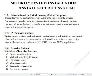 Security System Installation/Install Security Systems Pdf notes TVET ...