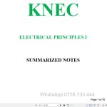 Electrical Principles I Pdf notes KNEC - pdf notes