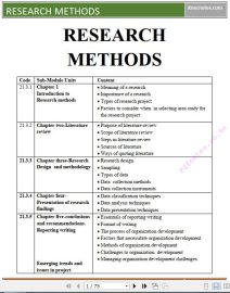 Research Methods notes - pdf notes